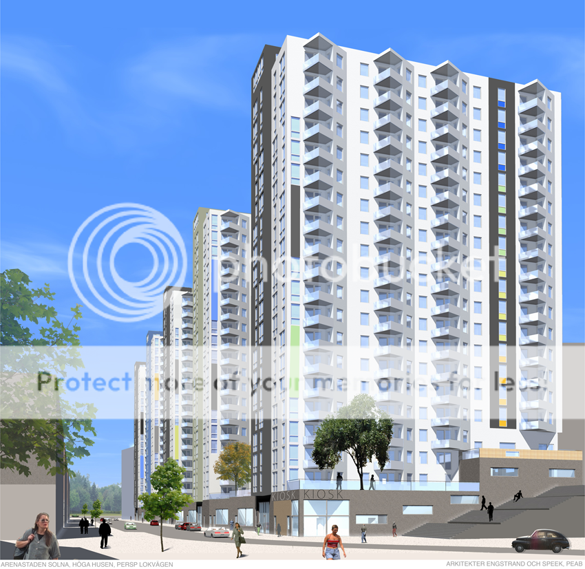 Arenastaden Solna, ”Höga Husen” | 5 x ?m | 5 x 21 fl | U/C ...