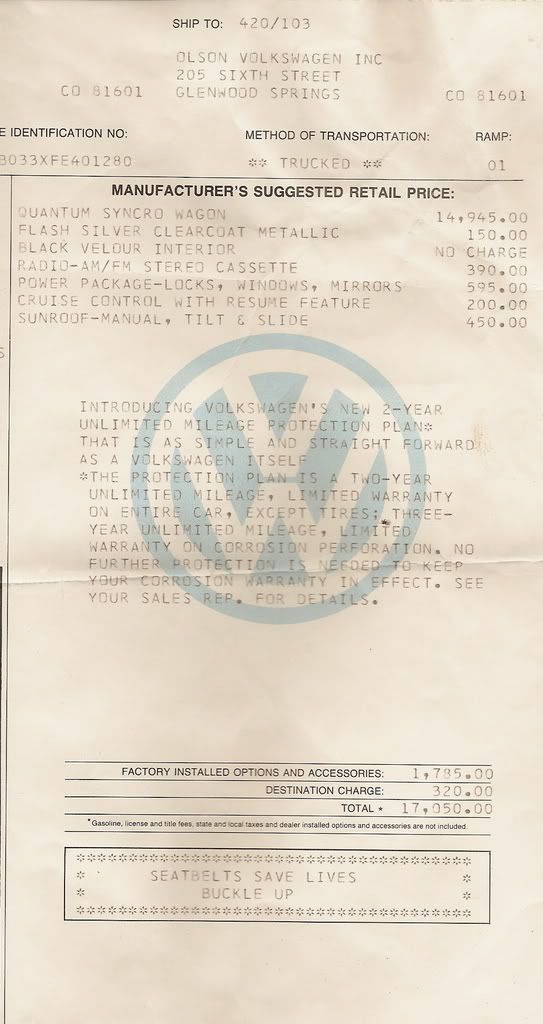 The Window Sticker Thread! | VW Vortex - Volkswagen Forum