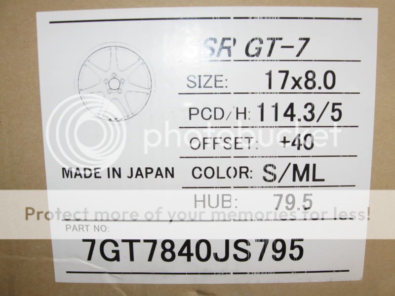 FS: (For Sale) SSR Speedstar Racing GT-7 wheels 17" x 8" 8 1/2" silver ...