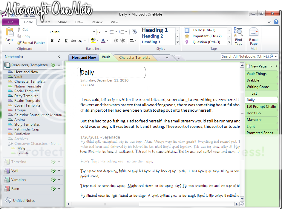 Why I use OneNote for worldbuilding: a Response to the many "how do you ...