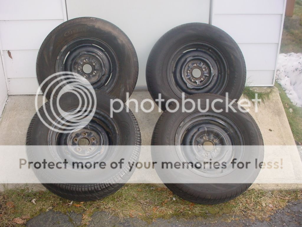 [SOLD] - set of 4 small bolt pattern SBP 14" steel steelies wheel ...