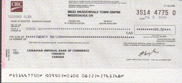 Money Orders by Anson Wu | Photobucket